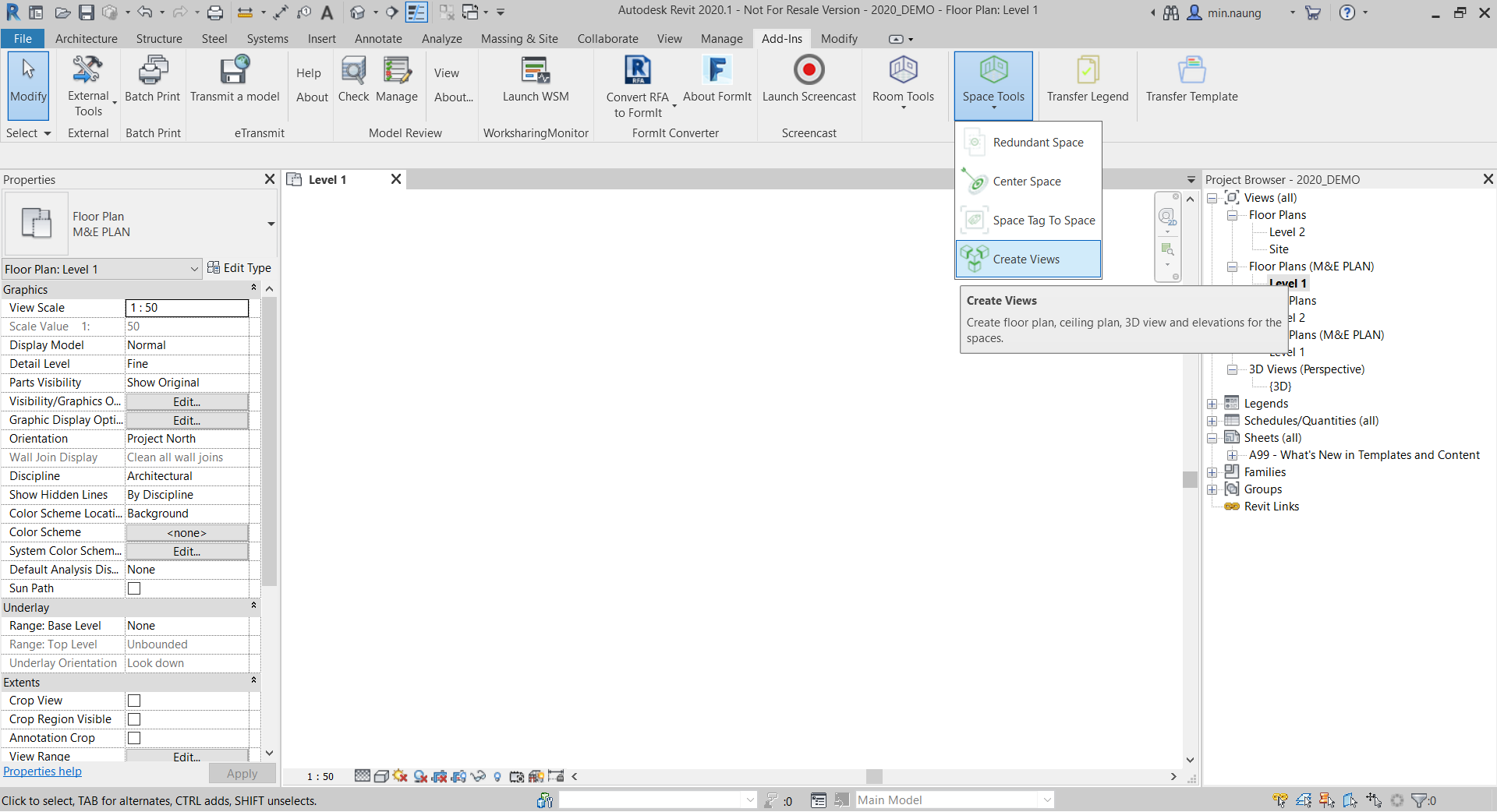 افزونه Space Tools برای رویت | BIM Learn